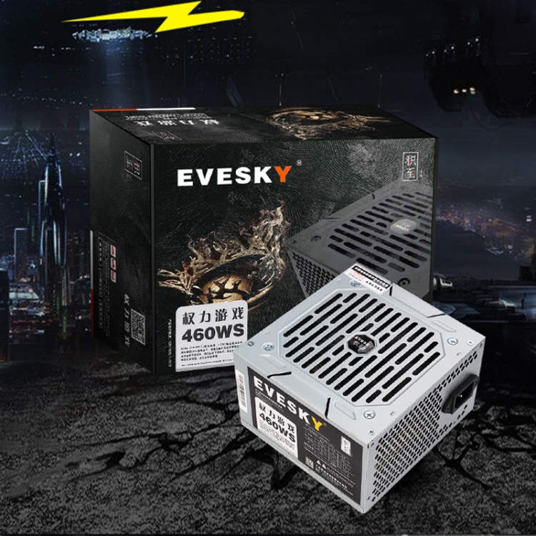 EVESKY 460WS Desktop Computer ATX Power Supply Rated Power 270W Non-Active PFC With 12cm Fan