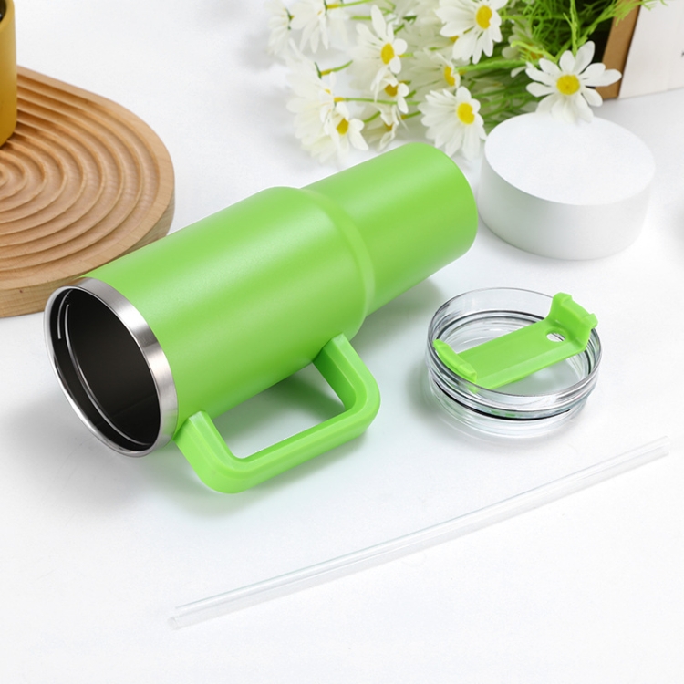 40oz Car Cup Double-Layer Vacuum Cup With Straw Handle Stainless Steel ...