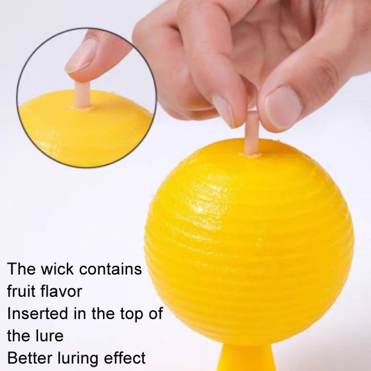 8 ซม.ผลไม้ Fly Balls สำหรับใช้ในร่มแมลง Sticky แมลงลูกบอล (สีเหลือง ...