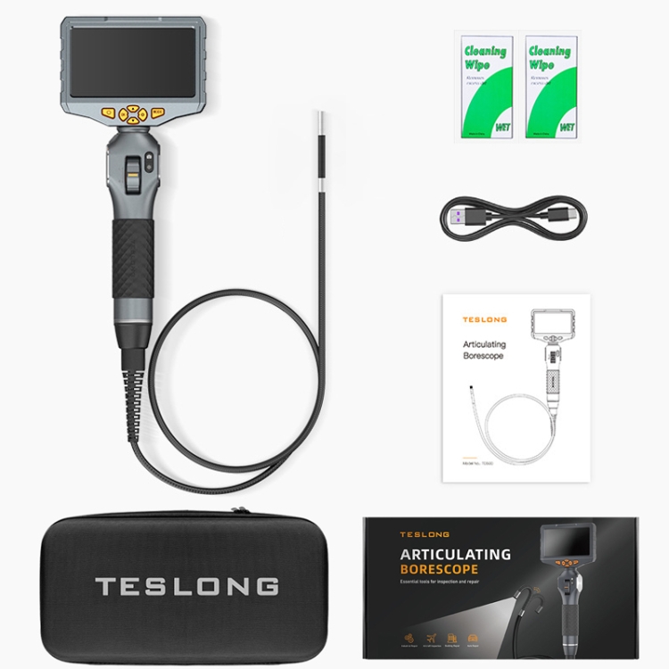 Teslong TD500 HD Pantalla grande de 5 pulgadas, boroscopio de dirección ...