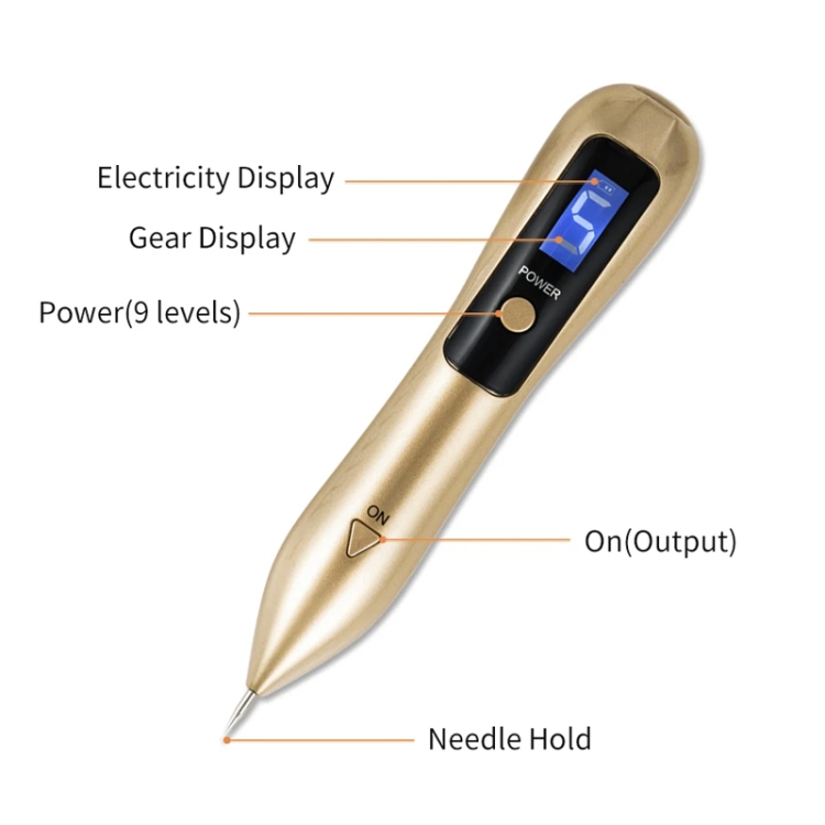 9 Gears Mole Spotting Pen LCD Home Laser Mole Spot Sweeping Beauty ...