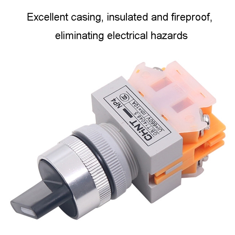 CHINT NP4-20 X/31 로터리 버튼 3위치 자동 잠금 전환 스위치 접점 2 평상시 열림