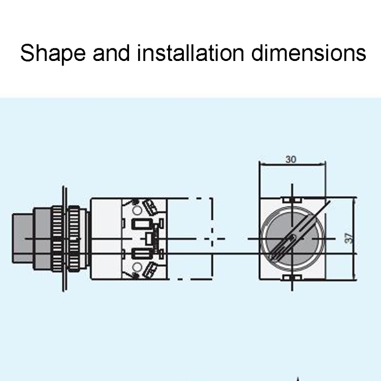 CHINT NP4-20 X/31 로터리 버튼 3위치 자동 잠금 전환 스위치 접점 2 평상시 열림