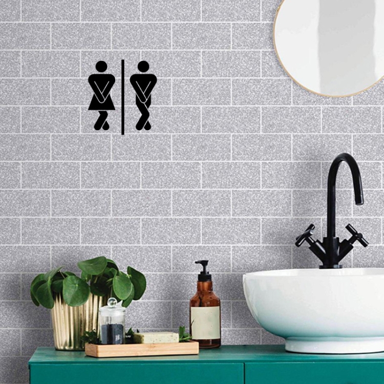 Men Women Sanitary Door Sticker Matte Material Waterproof Oilproof PVC ...