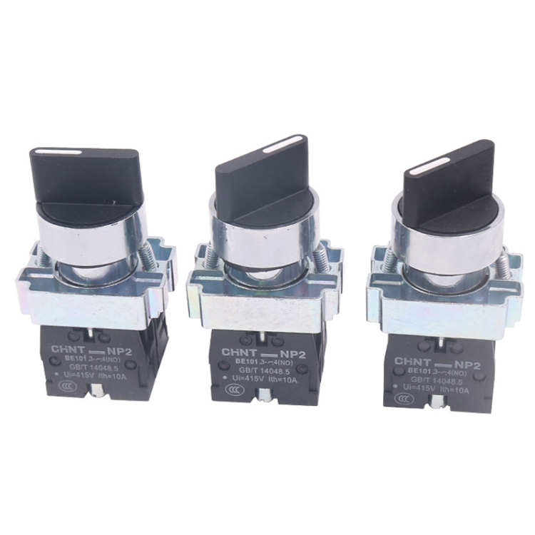 CHINT NP2-BD33 3 เกียร์ Self-locking 2NO Power Transfer Switch สั้น Master Knob 22 มม.