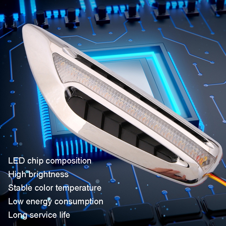 2pcs Car Fender Blade Dynamic Side Marker Lights 12V LED High Bright ...