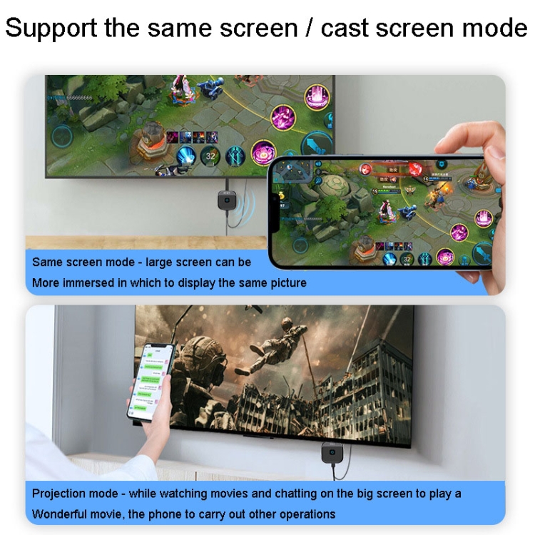 JINGHUA Z500 HD Intelligent Wireless Screen Thrower Support Horizontal ...