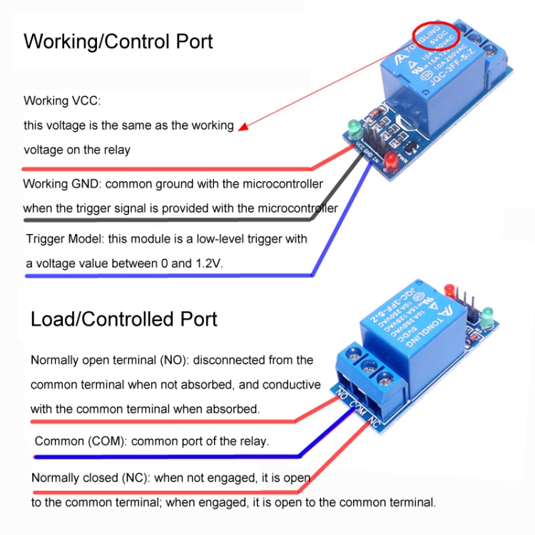 5V 1 Way Relay Module บอร์ดขยายรีเลย์ทริกเกอร์พลังงานต่ำ