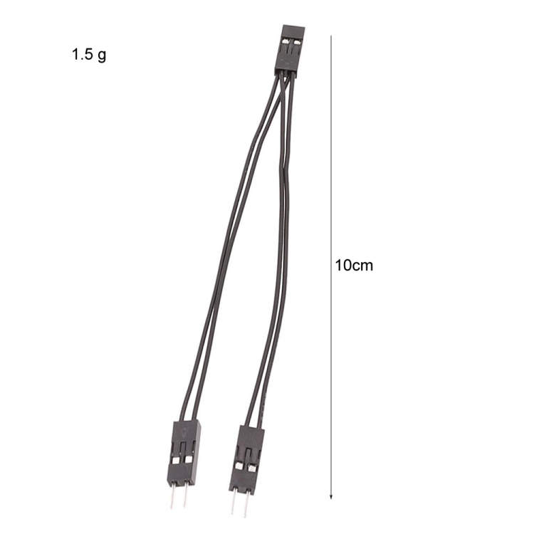 10 ซม.DuPont Terminal ลวด DuPont 2.54 สายเชื่อมต่อ 2Pin 1 ถึง 2 สายหญิง ...