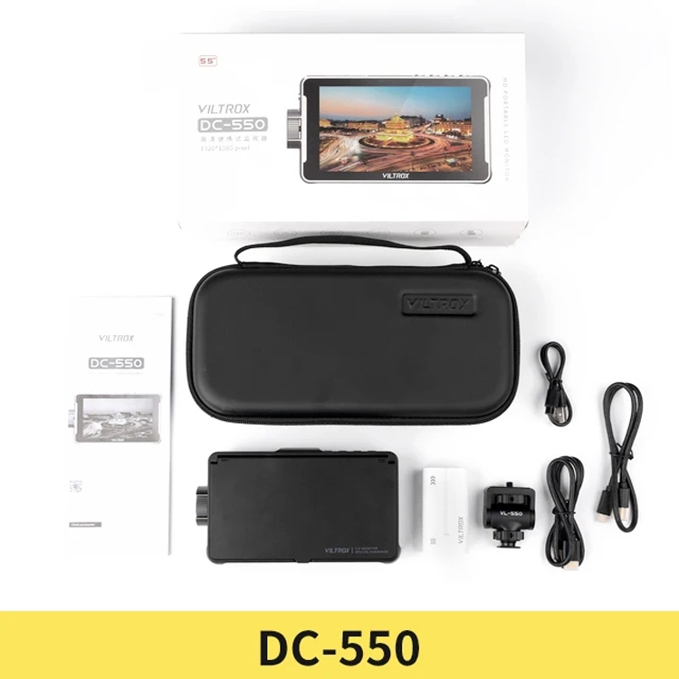 VILTROX DC550 터치 모델 5.5인치 카메라 스튜디오 모니터 4K HDMI 3D LUT 디렉터 모니터