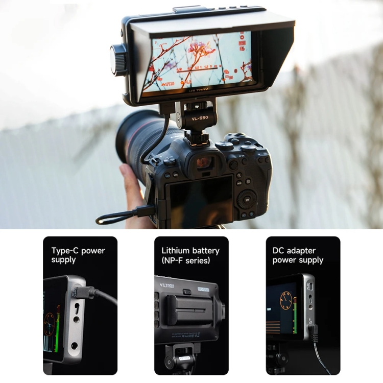 VILTROX DC550 Pro 5.5인치 카메라 스튜디오 모니터 4K HDMI 3D LUT 디렉터 모니터