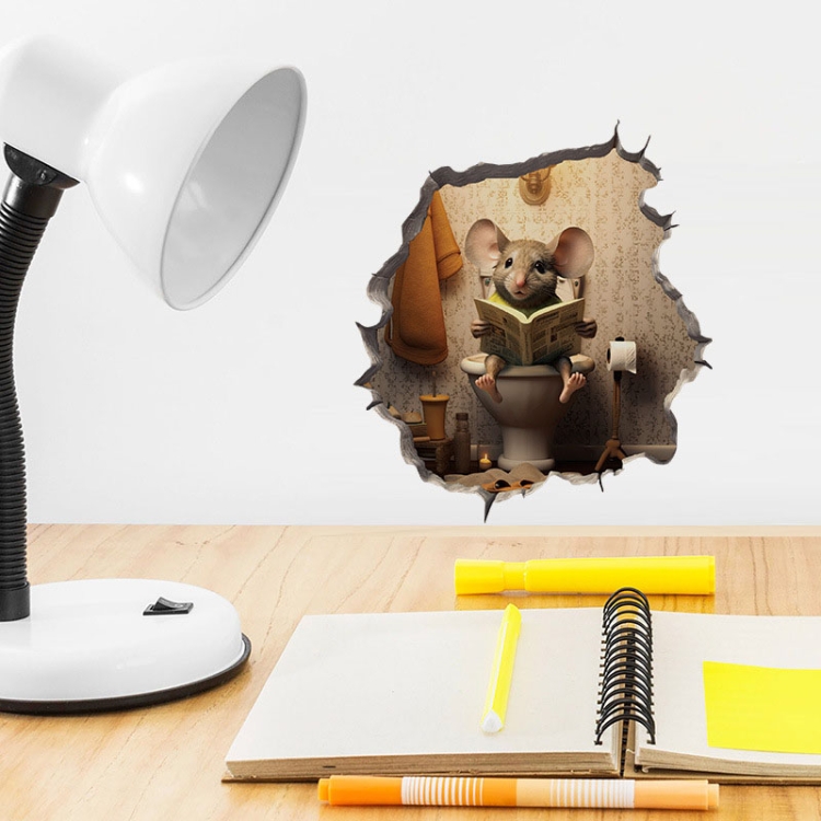 3D Cartoon Muis Muurstickers Home Keuken Dier Decoratieve Stickers ...