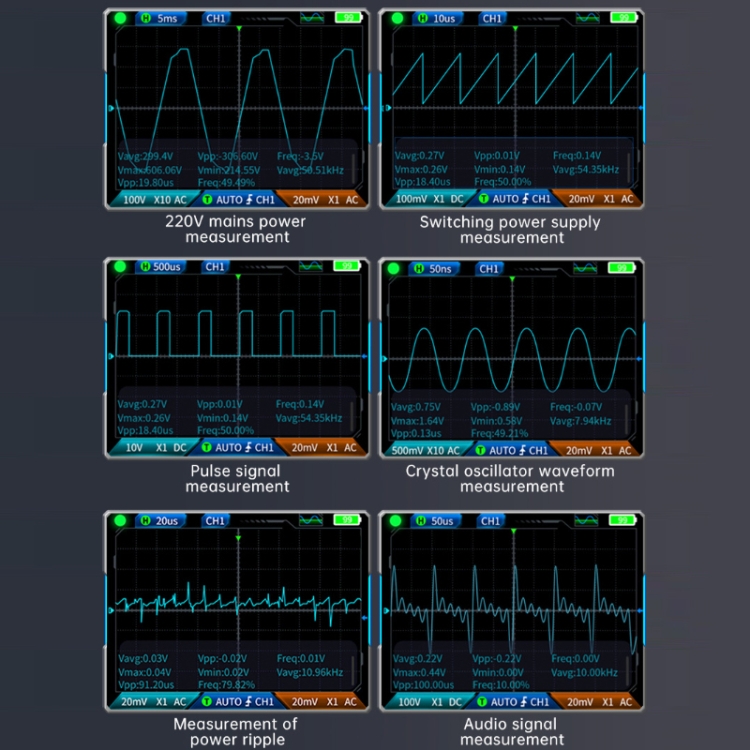 FNIRSI 3 In 1 Handheld Digital Oscilloscope Dual-Channel Multimeter ...