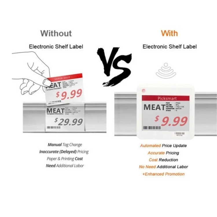 2.1 Inch E-ink Screen Bluetooth Smart Electronic Labels Support Custom ...