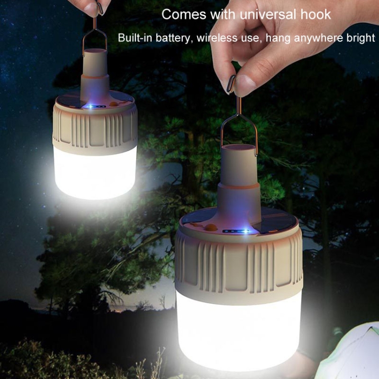 Rechargeable LED Solar Bulb Light Waterproof Night Market Stall Energy ...