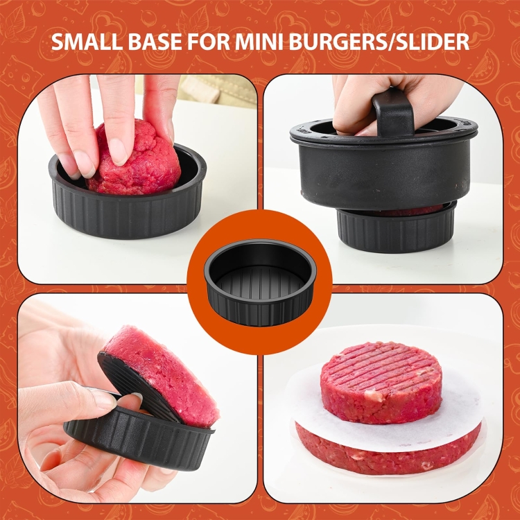 4 In 1 Hamburger Press Patty Maker Slider Stuffed Burgers Sandwich ...