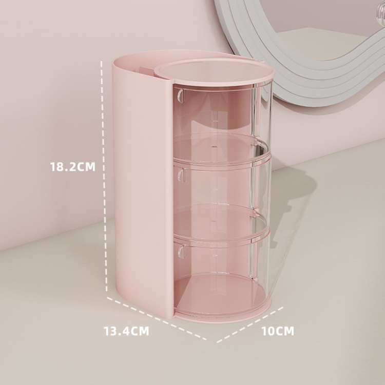 데스크탑 파우더 퍼프 보관함 방진 회전 메이크업 브러쉬 보관함 색상 C 모델