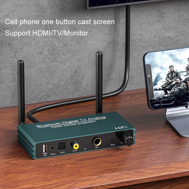 Bluetooth 5.0 Receiver Digital Optical Coaxial To Analog Microphone HD ...