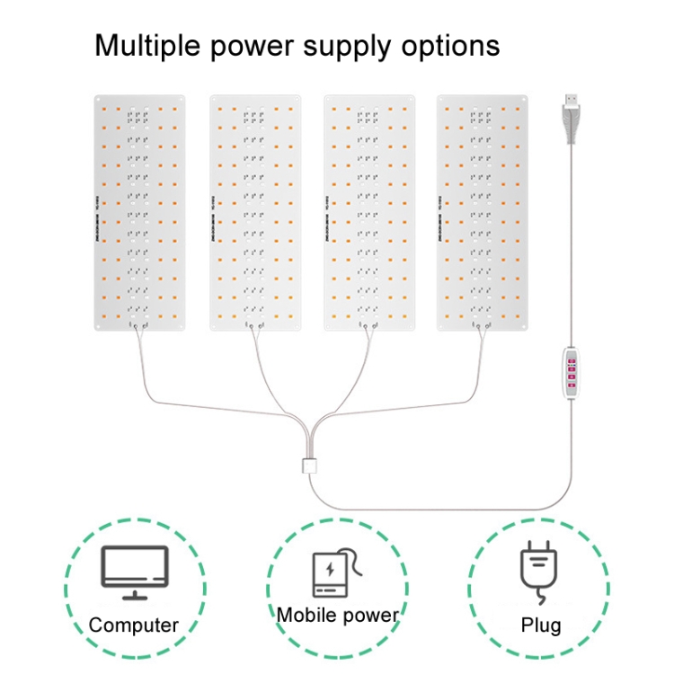 1 Head USB 5V LED Hanging Growth Light Indoor Quantum Plate Plant Fill ...