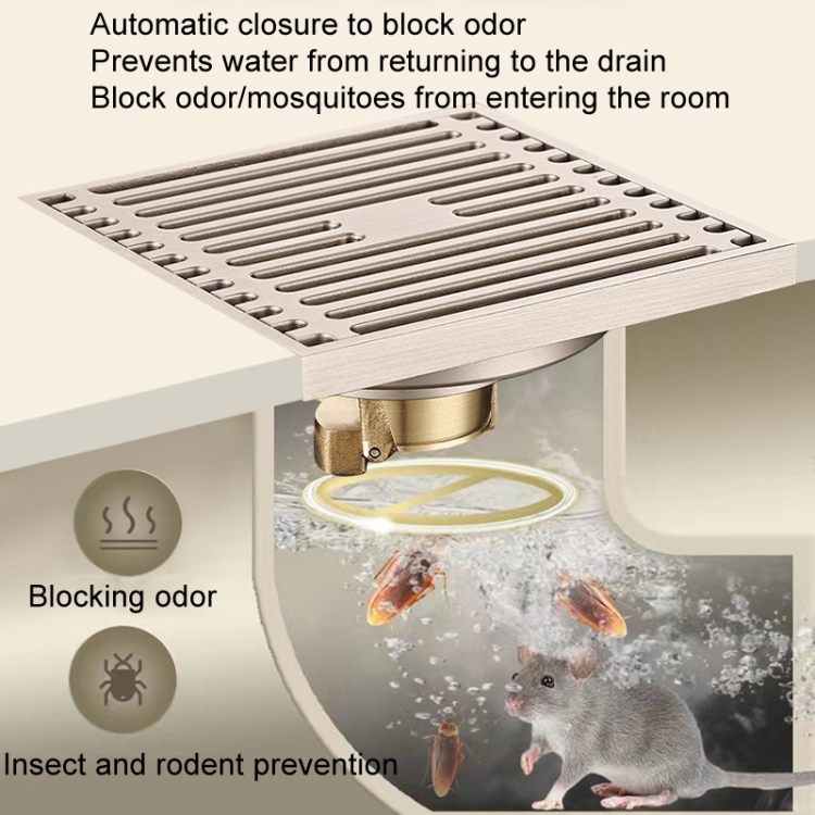 Siphon De Sol Anti-Odeur,Acier Inoxydable Drain de Plancher avec ...