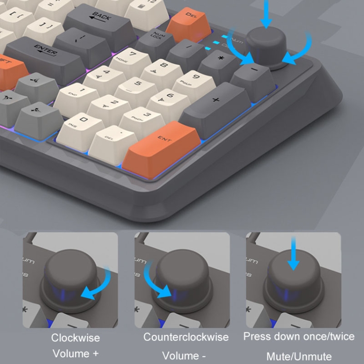 XUNSVFOX K94 Wireless Bluetooth Dual Mode Mechanical Keyboard Gaming ...