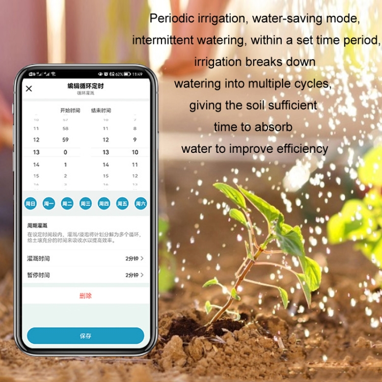 NADSTER Bluetooth WiFi Remote Automatic Timed Flower Watering ...