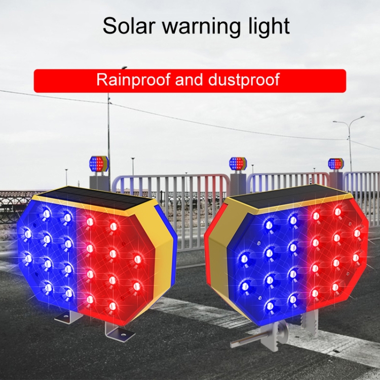C1A Solar Powered Double Sided LED Barricade Light Traffic Signal Red ...