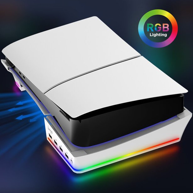 สำหรับ Sony PS5 Slim IPEGA PG-P5S021 RGB Light Host ขาตั้งแนวนอนพร้อม ...