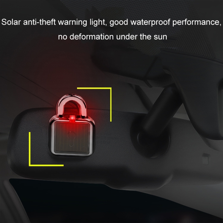 Car Solar Flashing Atmosphere Anti-Theft Warning Lock Light(Three Color ...