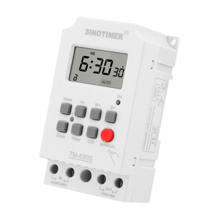 Sinotimer Tm630s 2 220v 30a 타이머 스위치 1초 간격 주간 프로그래밍 가능 시간 릴레이