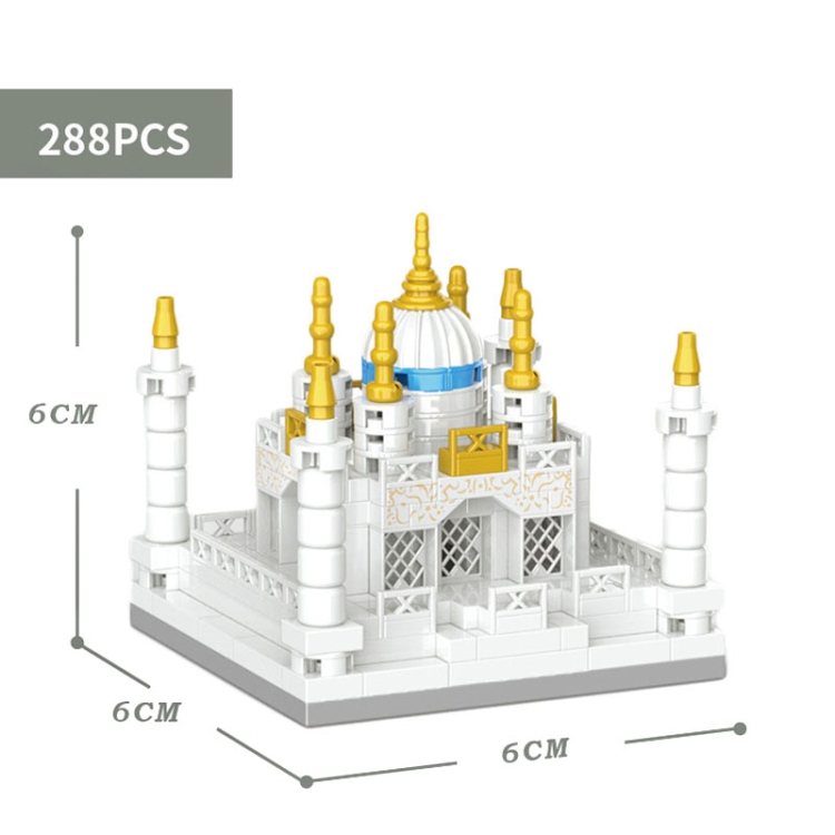 288pcs /Box High Difficulty Micro-Particle Taj Mahal Castle Building ...