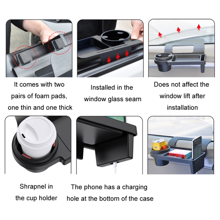 Car Cup Holder Door Frame Storage Mobile Phone Holder SD 1519