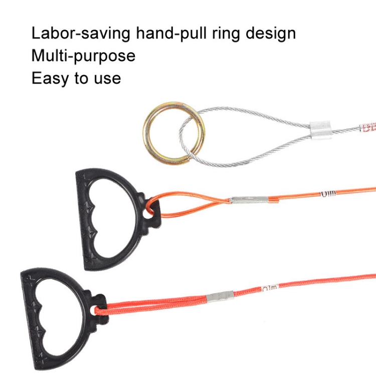 고무 측정 로프로 덮인 50m 강철 와이어 스케일 표시 풀 링 딥 웰 로프