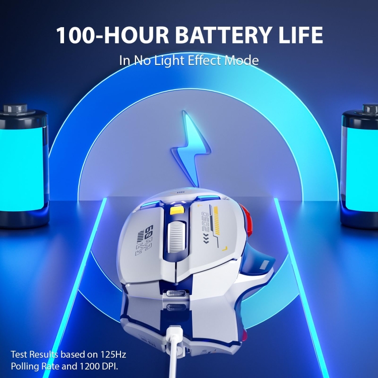 Inphic IN9 Tri-mode Wireless Bluetooth Gaming Office Computer Mouse(White)