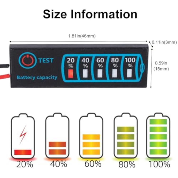 4615 Lead- Acid Lithium Battery Universal LED Voltage And Electricity ...