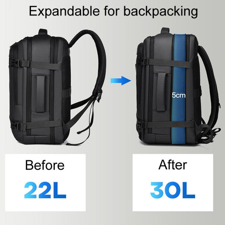 WEIXIER B726 Simple Expandable Double-Shoulder Backpack Large Capacity ...