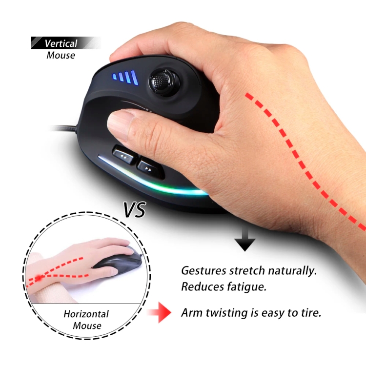 ZELOTES C18 11-Keys RGB Vertical Grip Ergonomic Joystick Programming ...