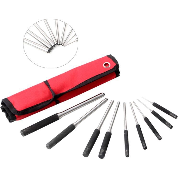 9-in-1 Heavy Duty Roll Pin Punch Set Round Punch Removal Tools, Spec ...