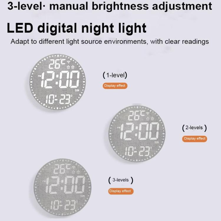 Wifi App Control LED Digital Wall Clock With RGB Light Multi-Functional ...