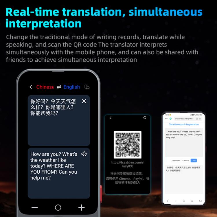 Z15W 3.1-inch Screen Multilanguage AI Translator Device 139 Online/17 ...