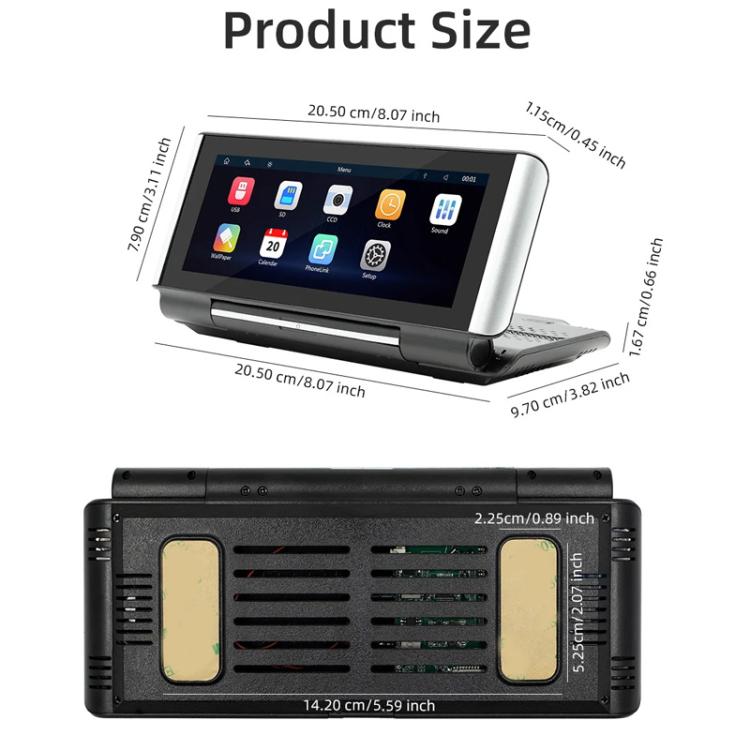 6.86 Inch Foldable Portable Bluetooth Car MP5 Player With MirrorLink ...