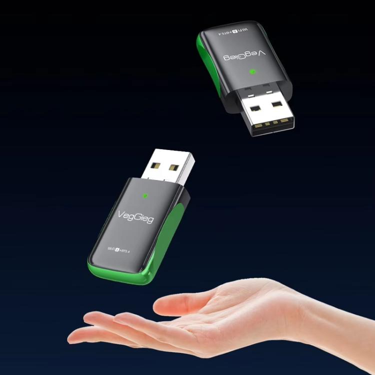 VegGieg 1100Mbps 2-in-1 WiFi 6 Bluetooth 5.4 USB Adapter Gigabit 5G ...