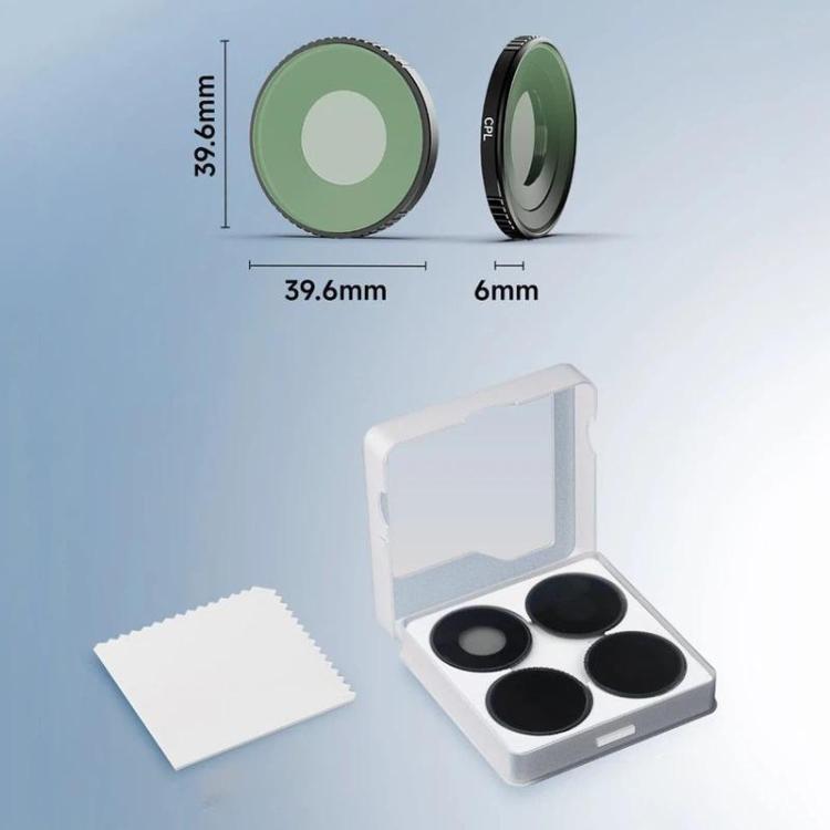 For DJI Osmo Action 6 Camera 4-In-1 Filter Kit CPL/ND8/ND16/ND32 Lens ...