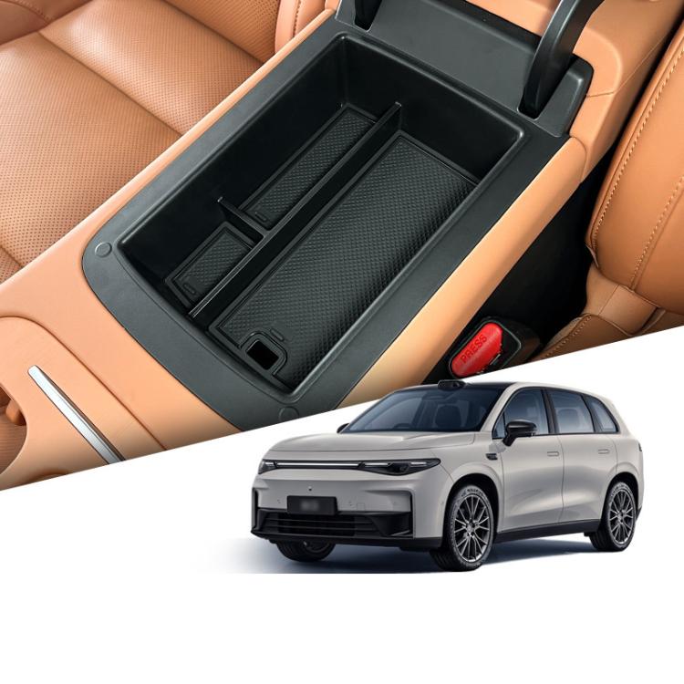 For 2024-2026 Leapmotor C10 Center Console Armrest Storage Box(Black)