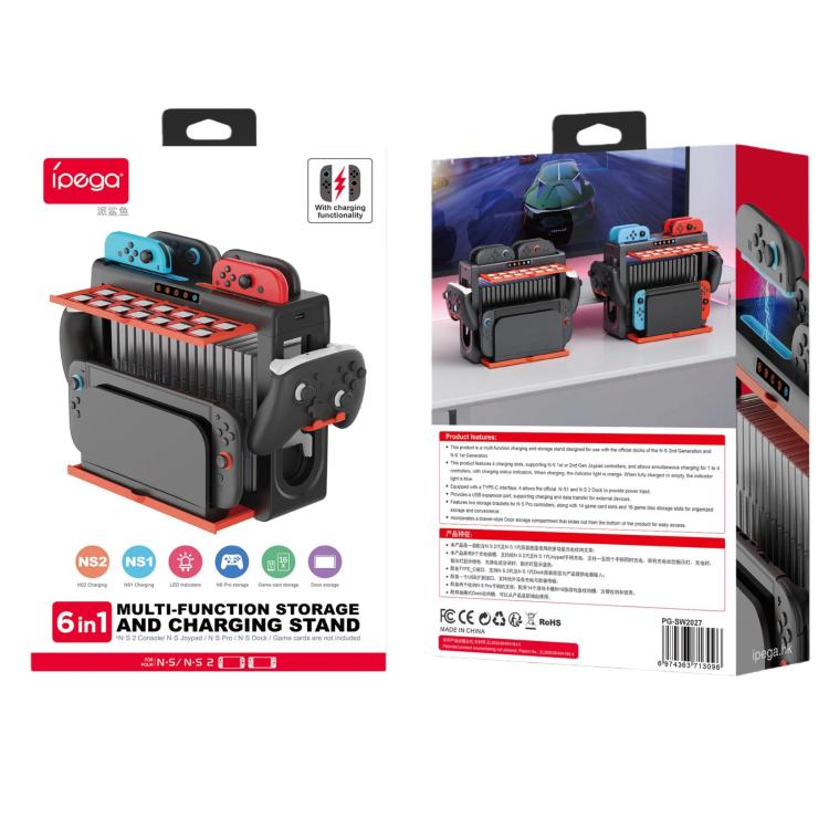 Station de charge et support de rangement multifonctions ipega 6-en-1 ...