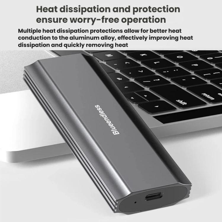 Blueendless M.2 Dual-Protocol Portable Hard Drive Enclosure NVMe/SATA ...