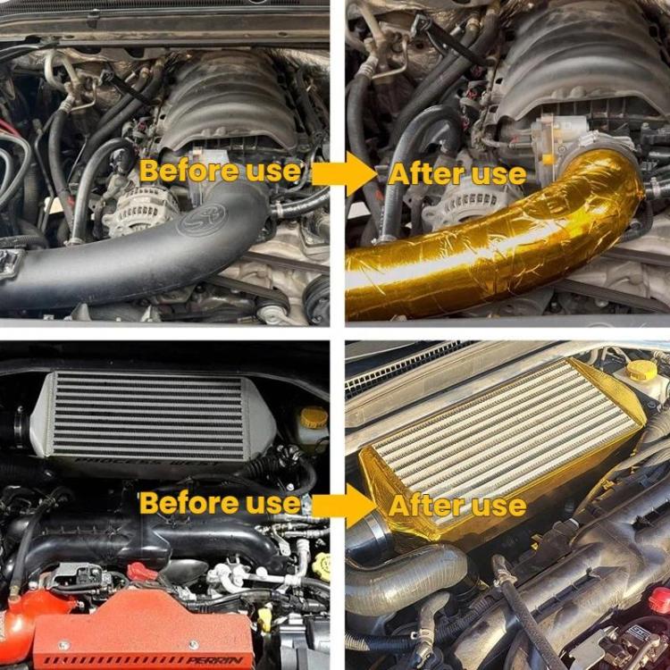 Auto Engine Intake Manifold Turbocharger Heat Insulation Aluminum Foil ...