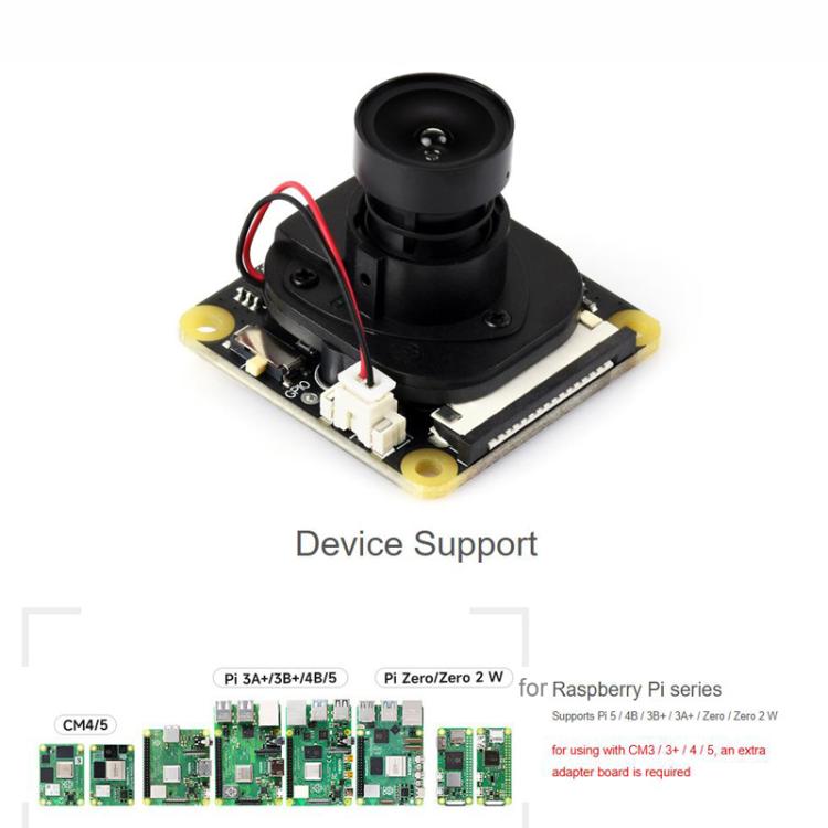 WAVESHARE IMX327 2MP IR-CUT Camera, Starlight Camera Sensor, Compatible ...