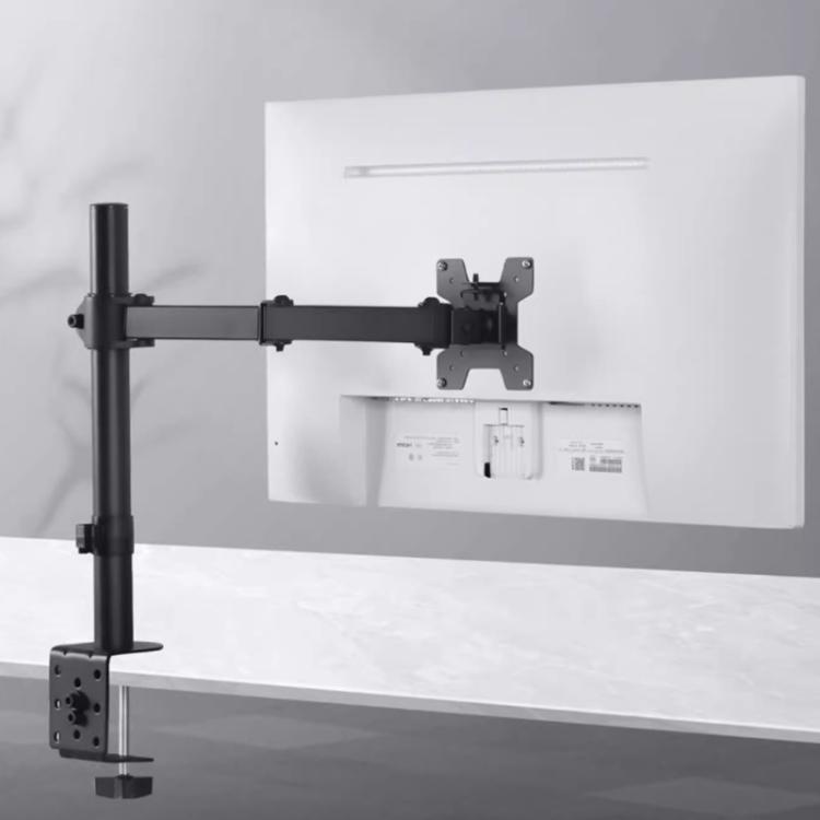 Desk Clamp Monitor Stand with Telescopic Arm, 40cm Height-Adjustable ...