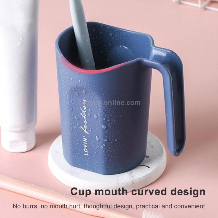크리 에이 티브 얼굴 컷 구강 컵 커플 칫솔 컵 용량 310ml 스타일 핸들 블랙